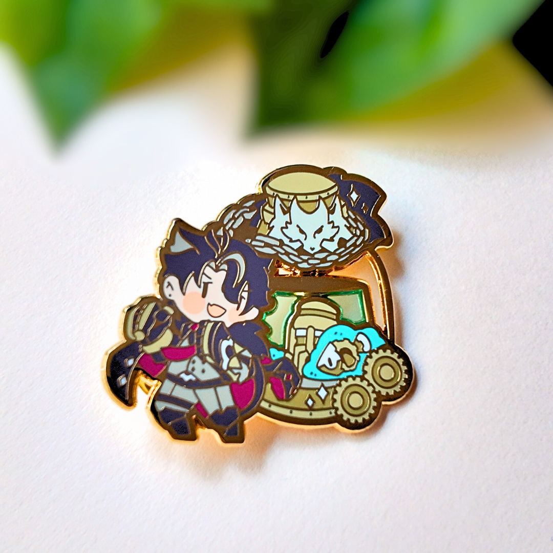 Genshin Impact Terrarium Pins | Wriothesley - caramelizedbun